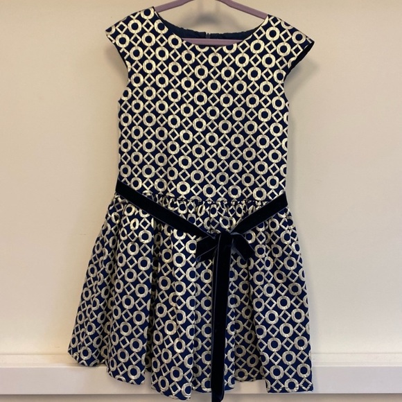 Halabaloo | Dresses | Halabaloo Dark Blue And Gold Formal Dress Girls 5 ...